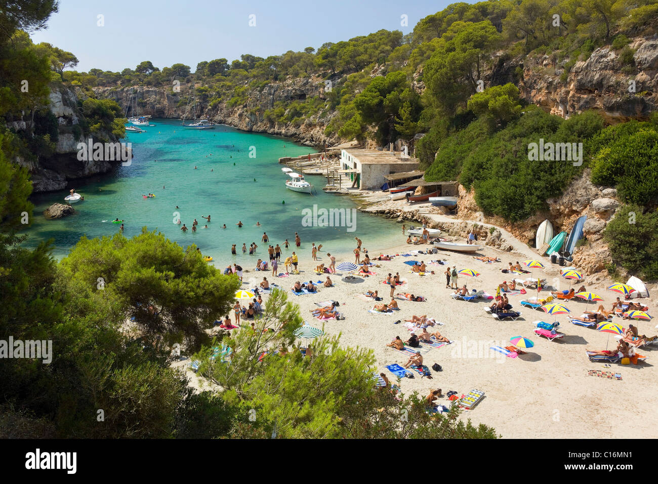 Bay of Cala Pi near Llucmajor, Majorca, Balearic Islands, Spain, Europe ...