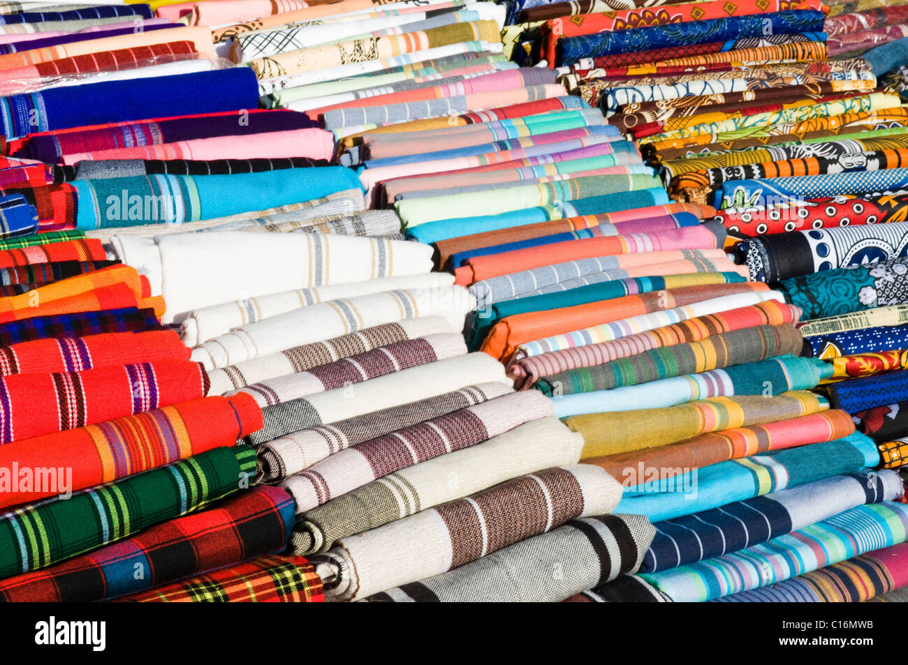 Textile stall, Maasai Market, city centre Stock Photo - Alamy