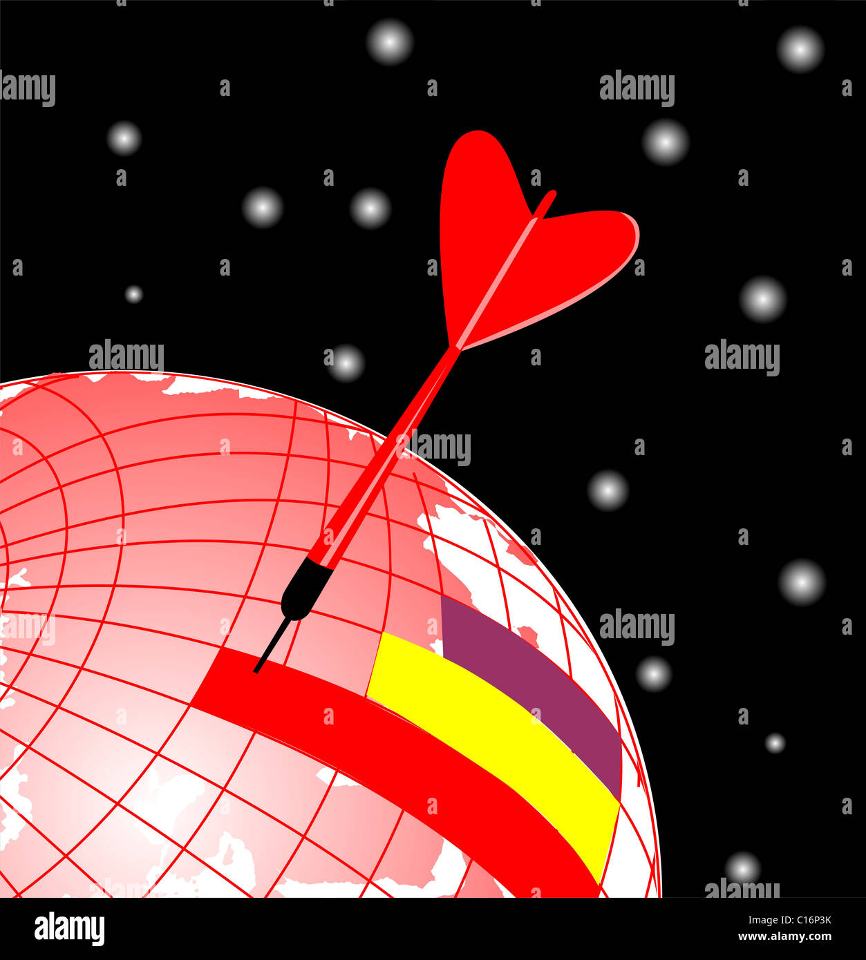 Business graph earth dart hi-res stock photography and images - Alamy