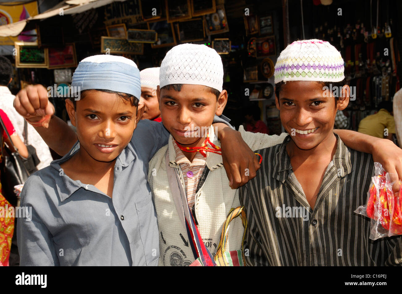 Portrait of young Indians, Pushkar Mela, Pushkar, camel and cattle ...
