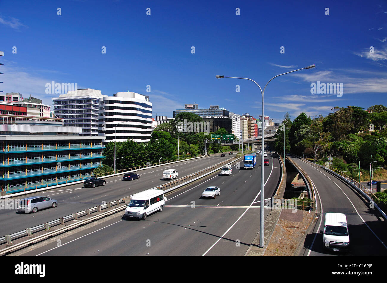 Wellington Urban Motorway, Thorndon, Wellington, Wellington Region ...