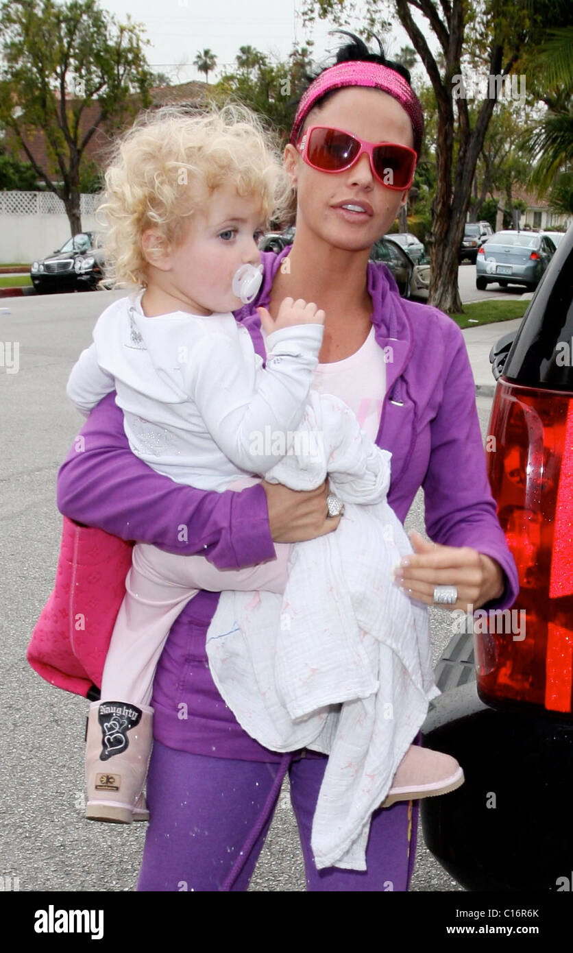 Katie Price aka Jordan and Princess Tiaamii arriving at the GBK ...