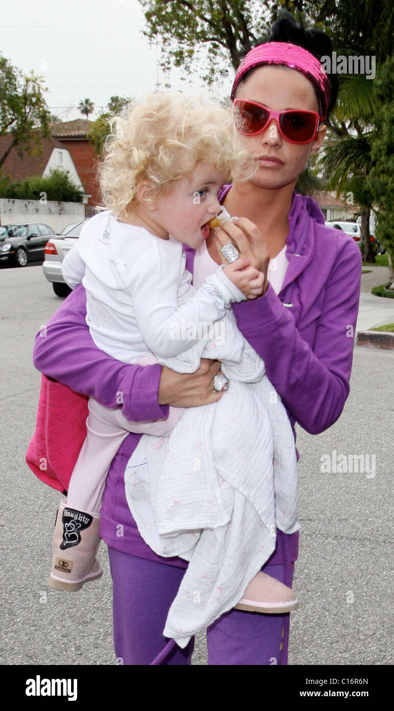 Katie Price aka Jordan and Princess Tiaamii arriving at the GBK ...