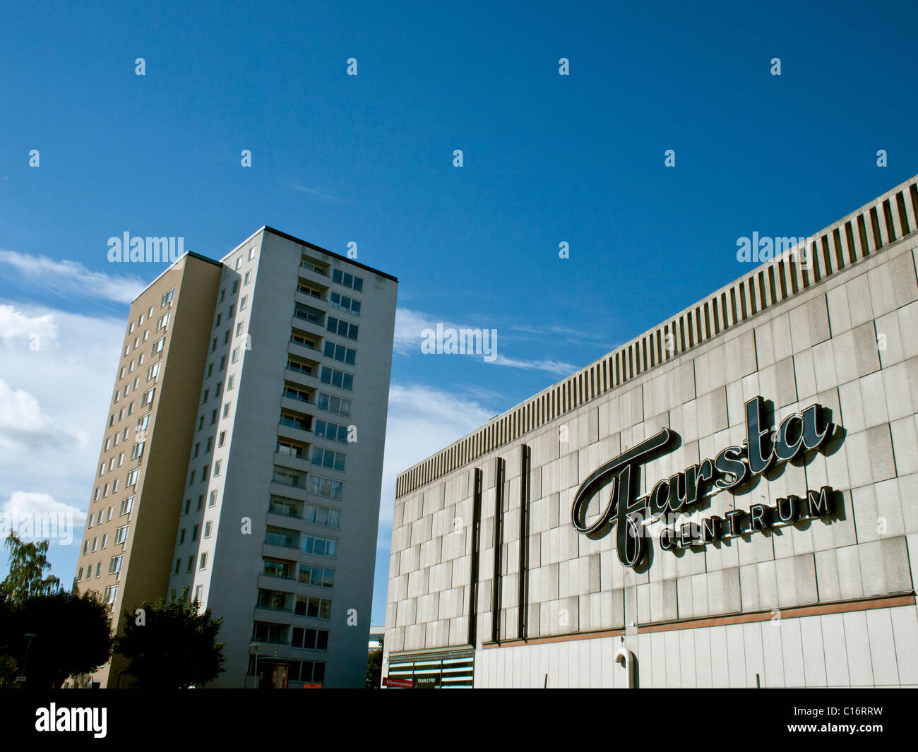 Modern architecture in the Stockholm Sweden suburb of Farsta Stock ...