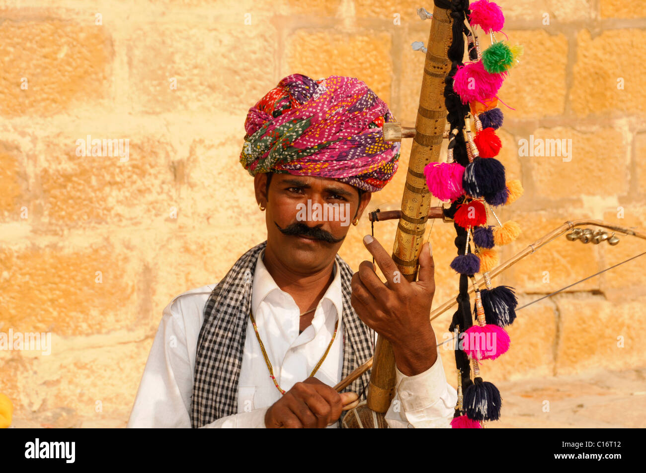 Indian musicians playing traditional instruments hi-res stock ...