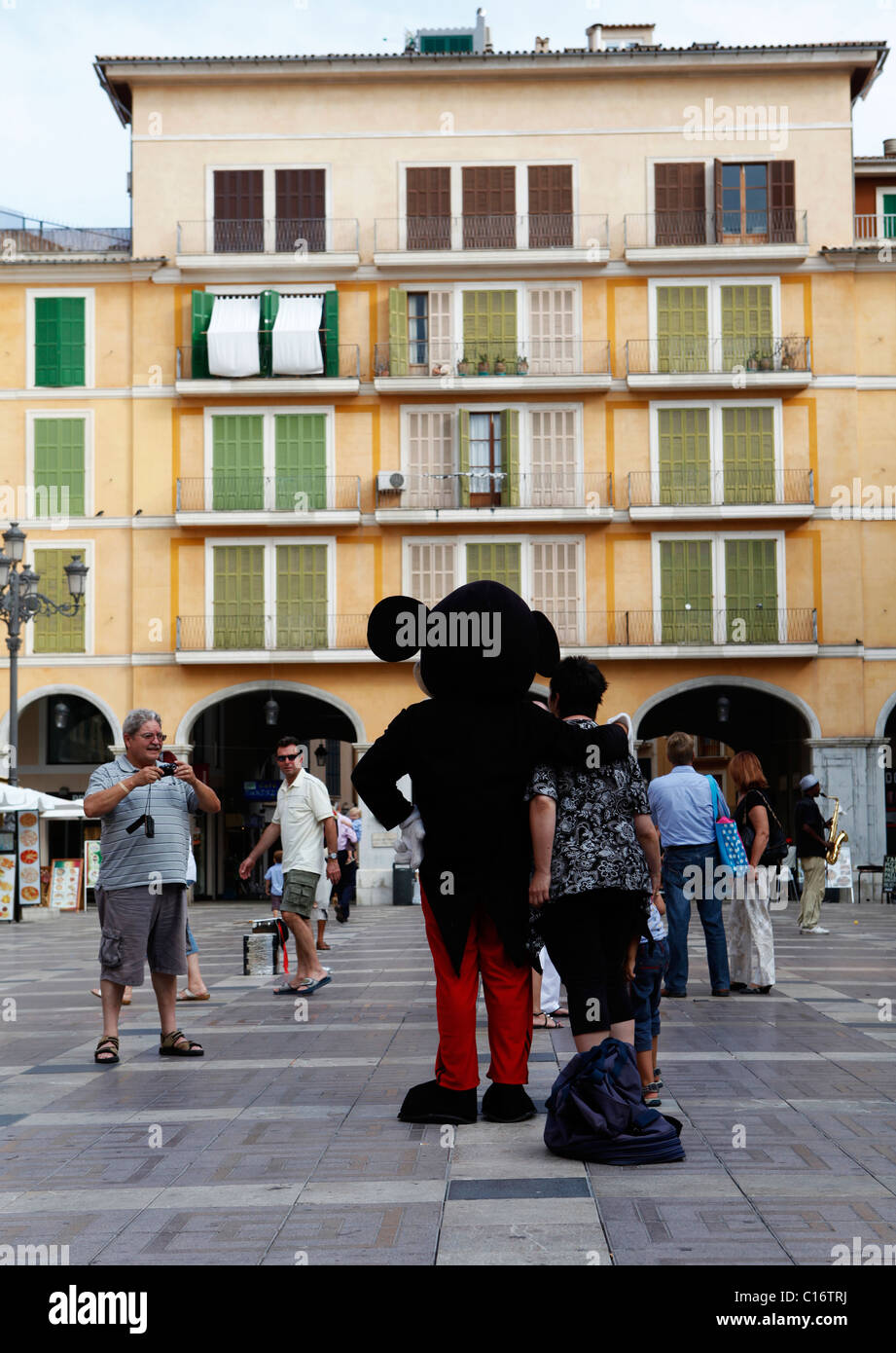 Lifesize Mickey Mouse as tourist attraction in the centre of Palma de ...