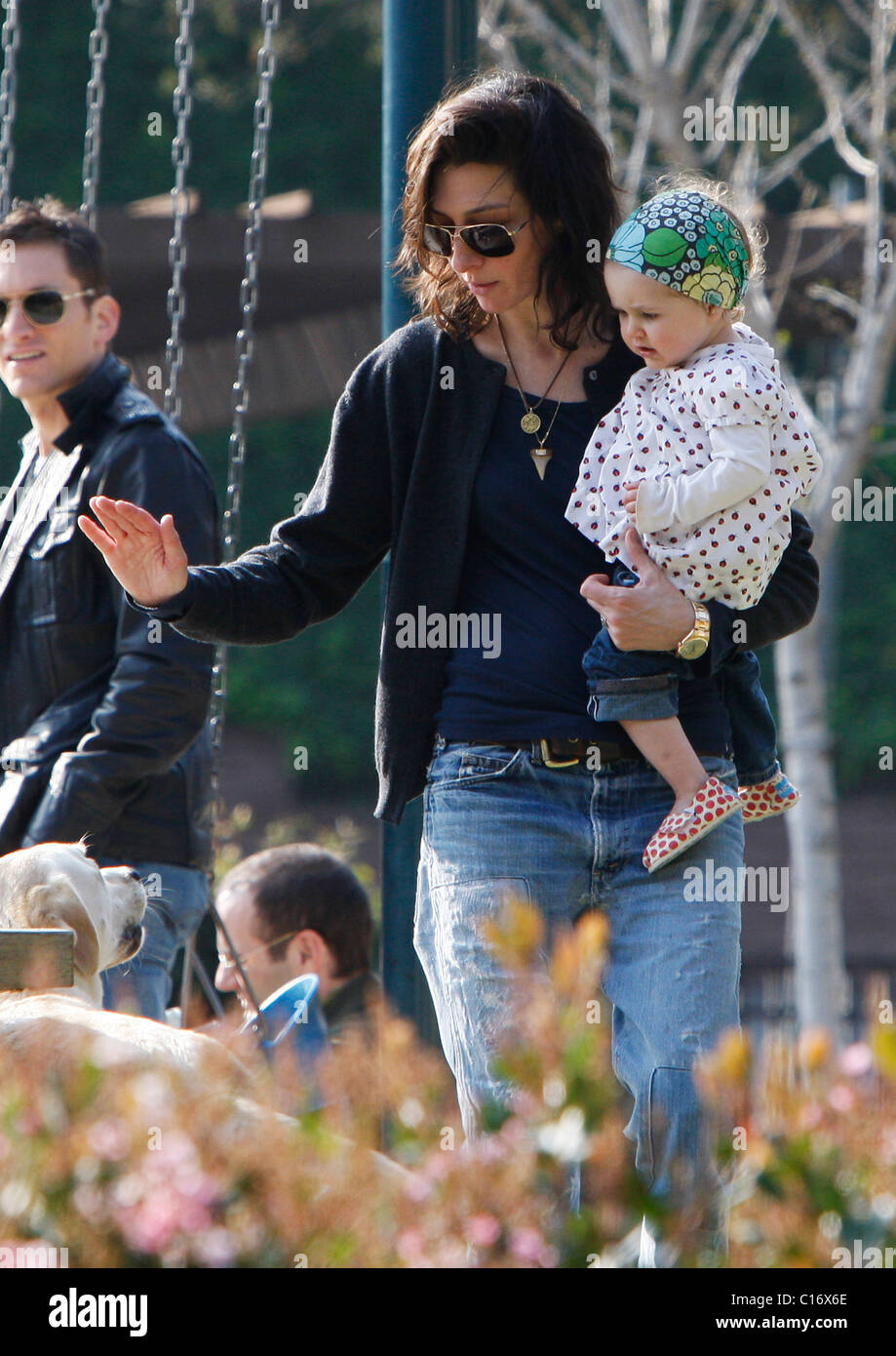 Allison Adler with her daughter Sawyer and her partner at Coldwater ...