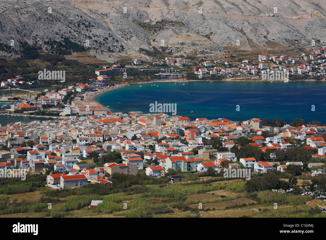 Pag town, panoramic Stock Photo - Alamy