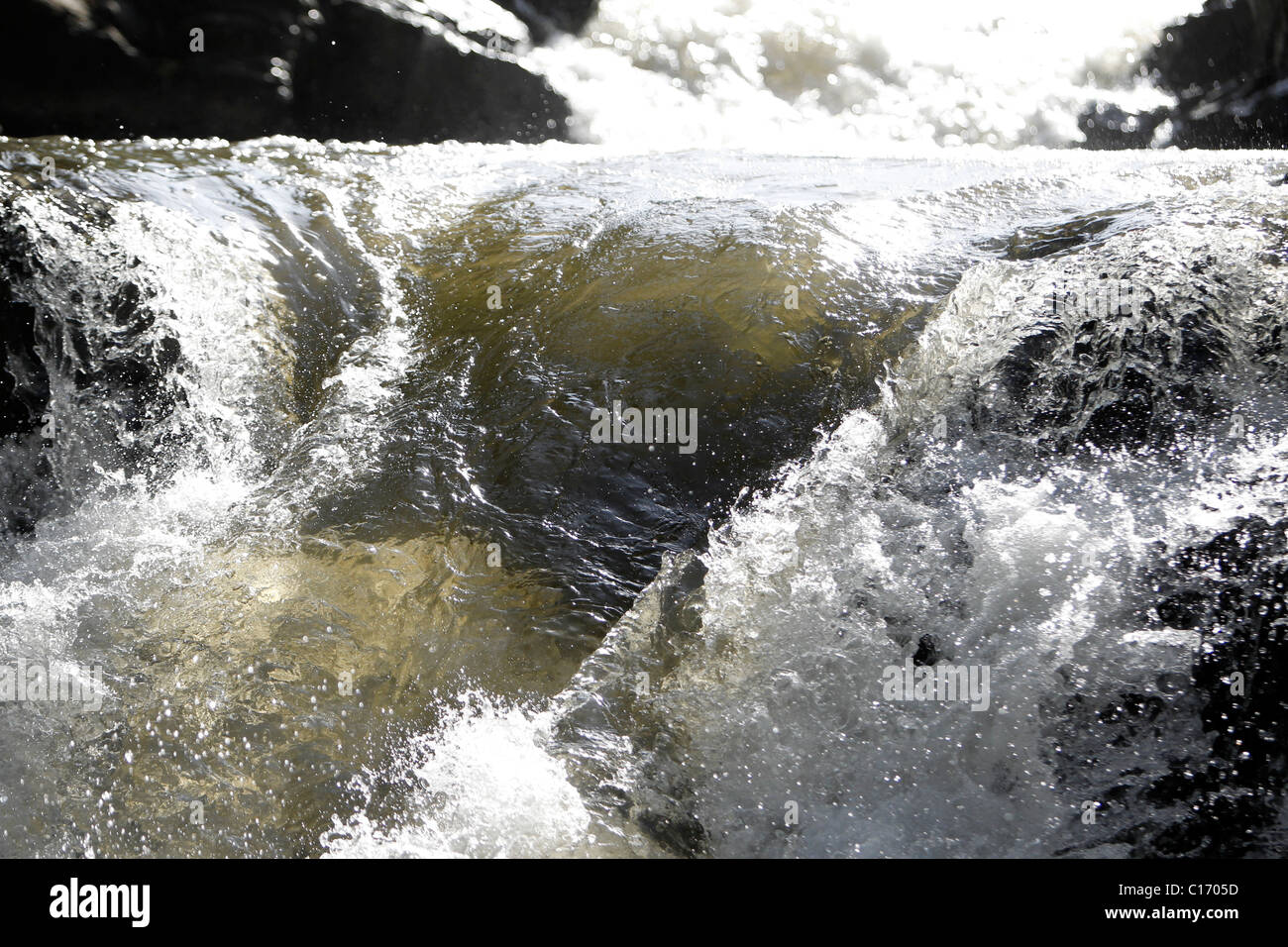 A waterfall in the Chania River, Kenya Stock Photo - Alamy