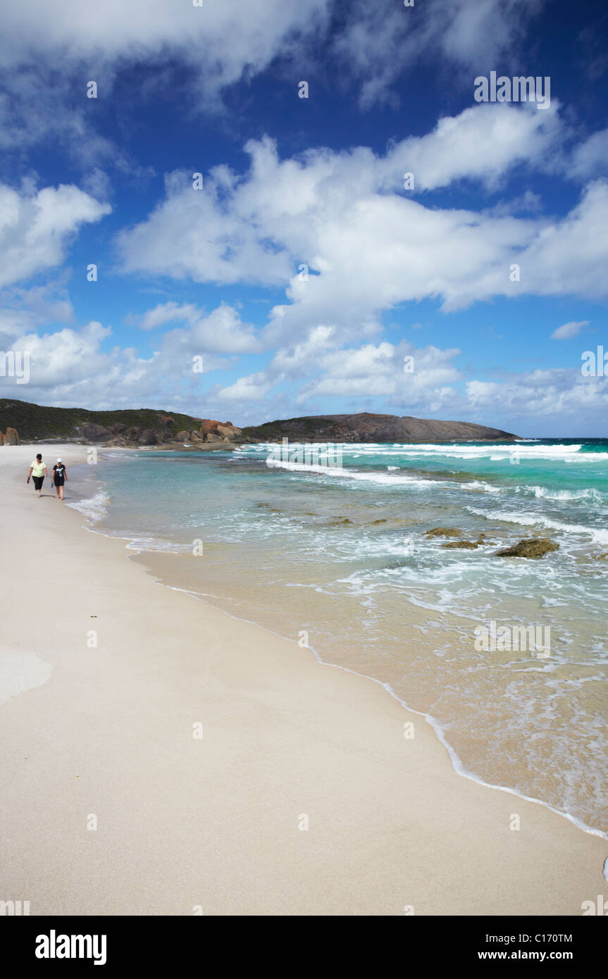 People walking on Circus beach, Walpole, Western Australia, Australia ...