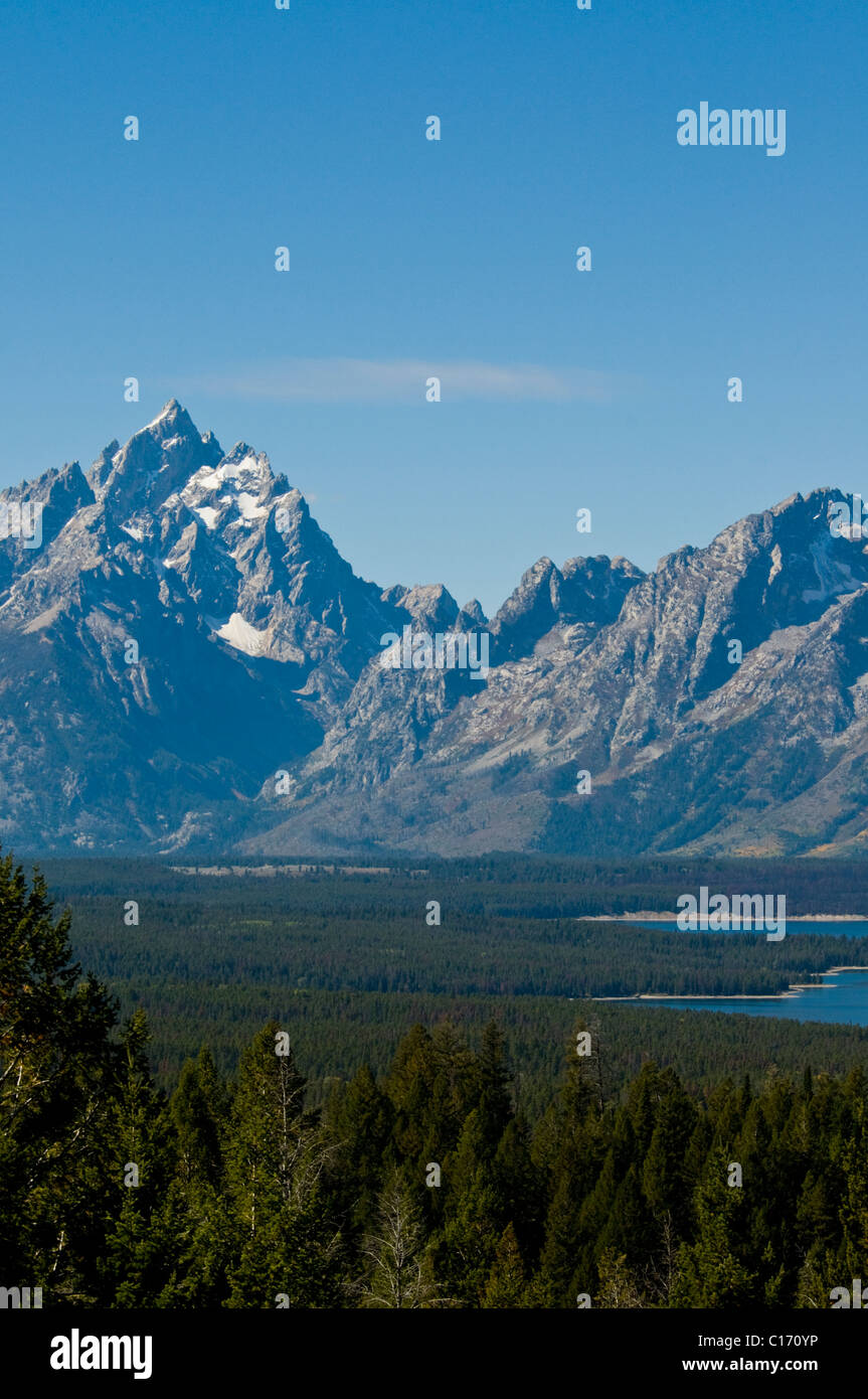 Signal Mountain Road Summit,East Tetons,Mount Moran,Jenny Lake,Jackson ...