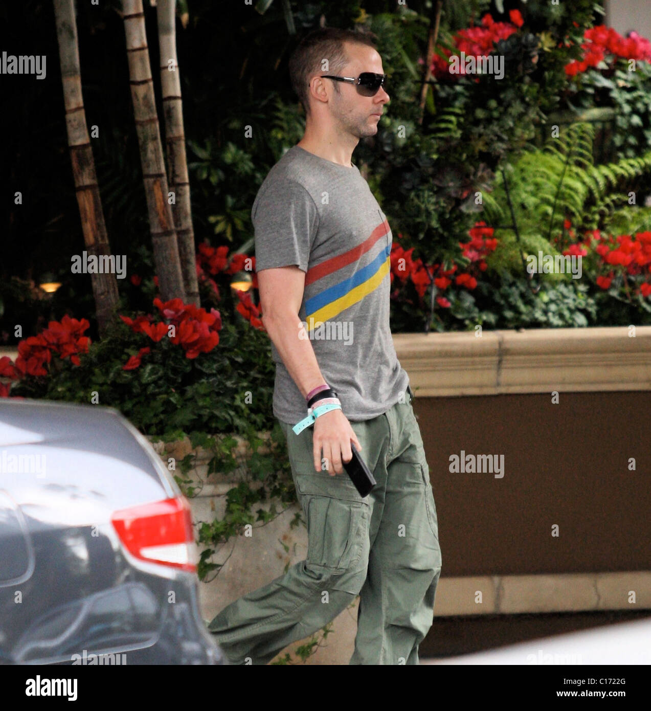 Dominic Monaghan leaving the Four Seasons hotel Los Angeles, California ...