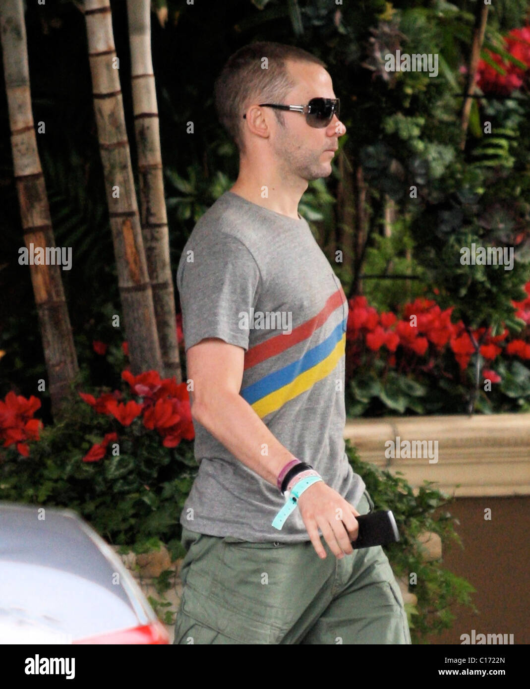 Dominic Monaghan leaving the Four Seasons hotel Los Angeles, California ...