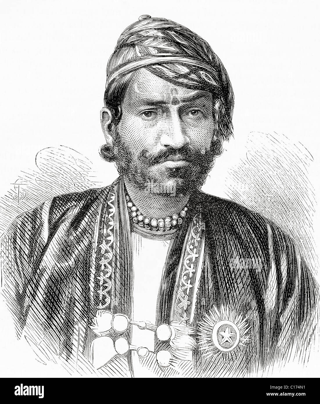 Maharaja Sawai Ram Singh II, Maharaja of Jaipur, Rajasthan, India ...