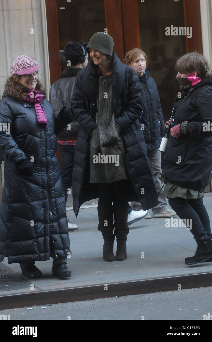 Katie Holmes filming an emotional scene on the set of her new film 'The ...