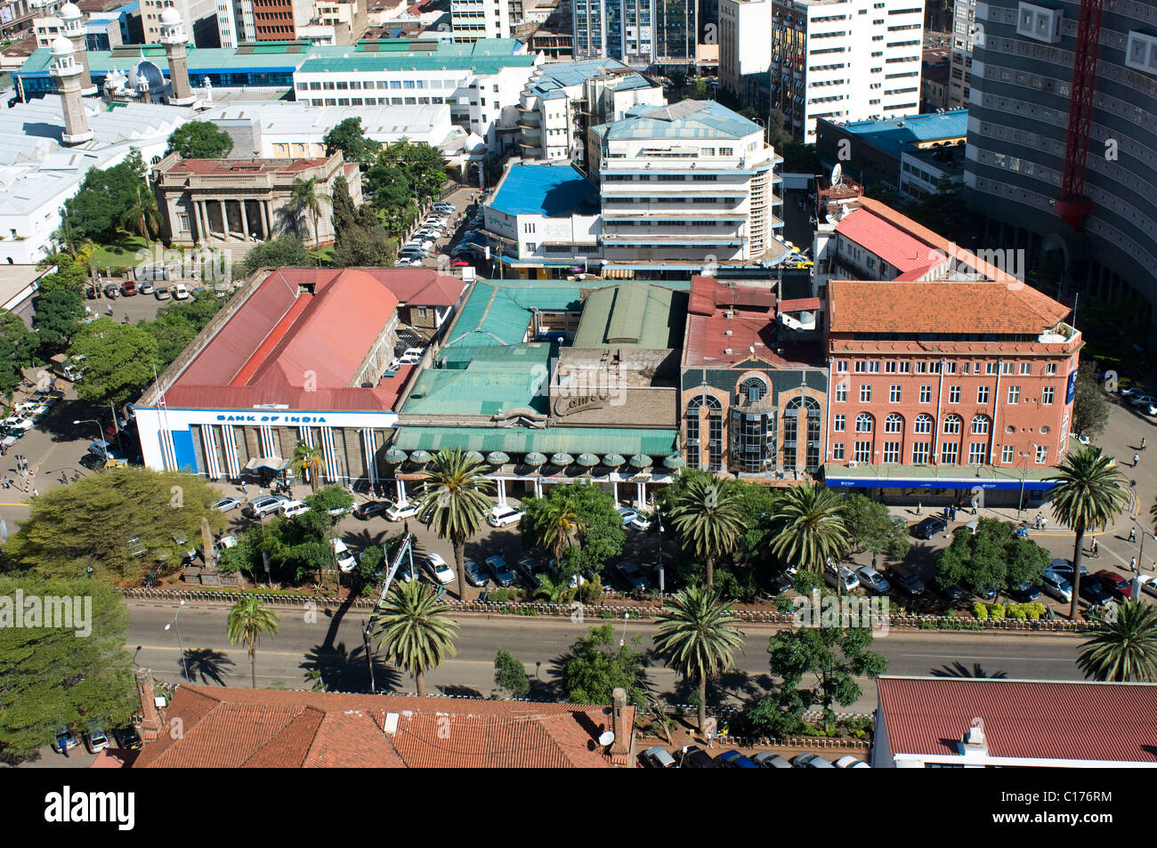 Aerial view of city looking north nairobi kenya Stock Photo - Alamy