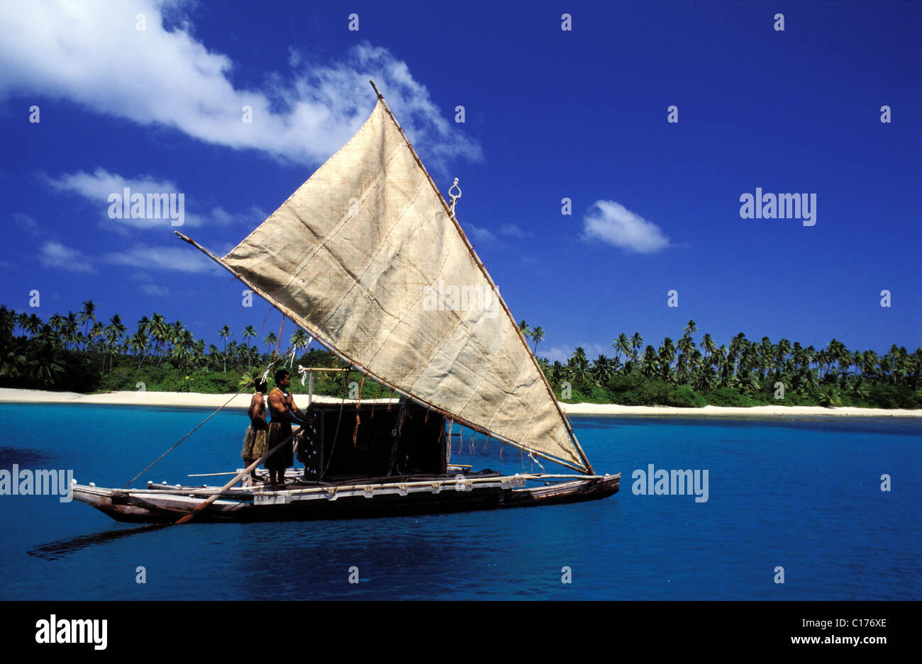 Fiji Islands, Wakaya Island, Drua, traditional boat Stock Photo - Alamy