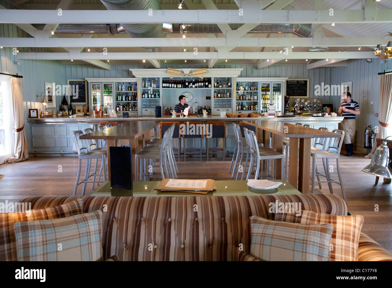 Bar at The Boat House Restaurant Stock Photo - Alamy