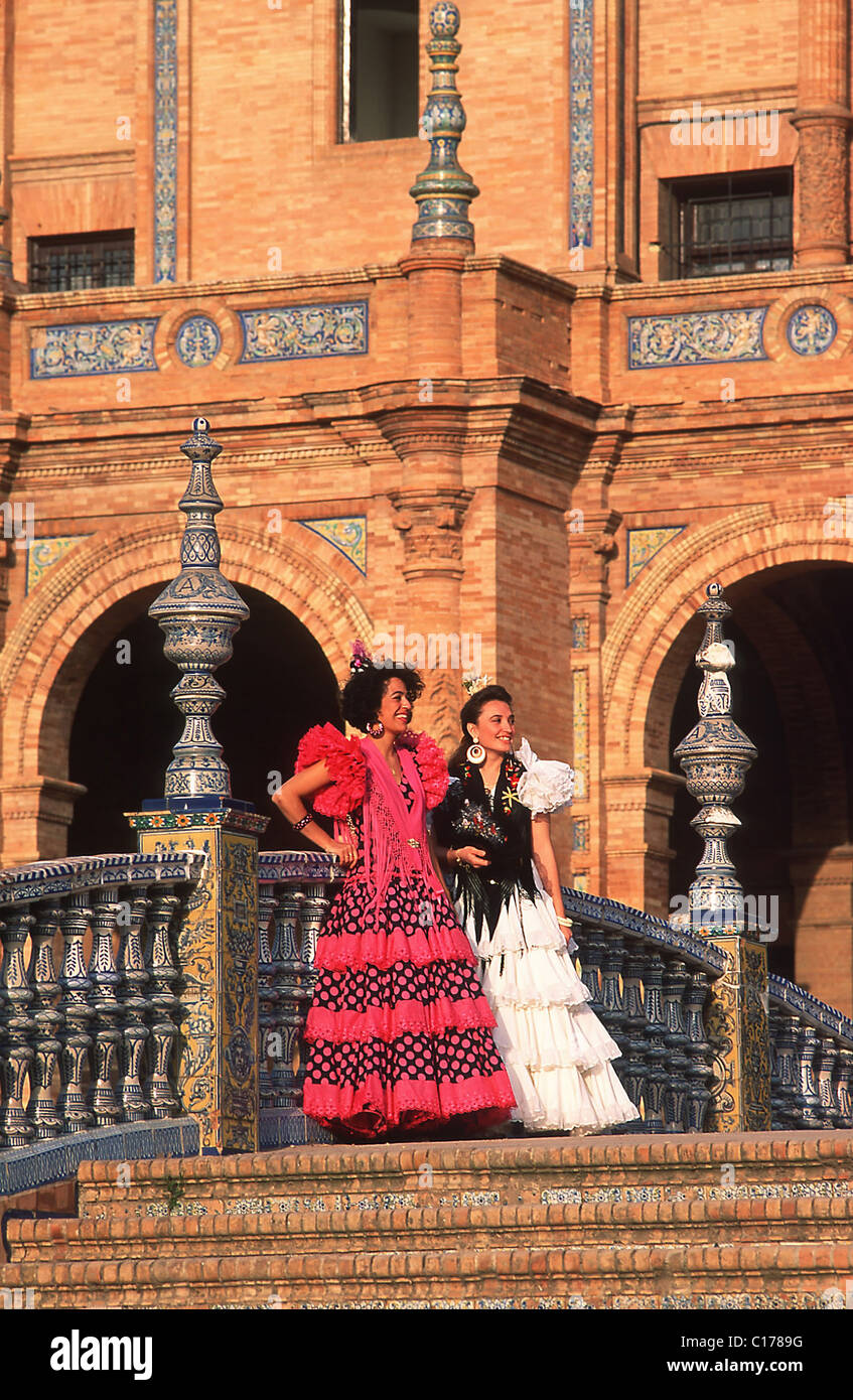 Andalusian girls with traditional outfit hi-res stock photography and ...
