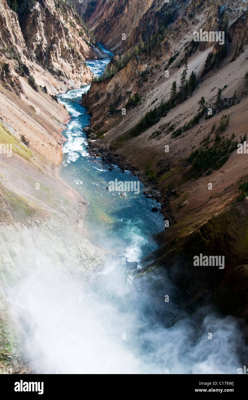 Yellowstone River Canyon,Lower Falls,Artist & Observation Platform,Drop ...