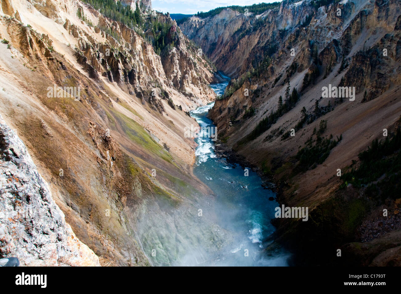 Yellowstone River Canyon,Lower Falls,Artist & Observation Platform,Drop ...