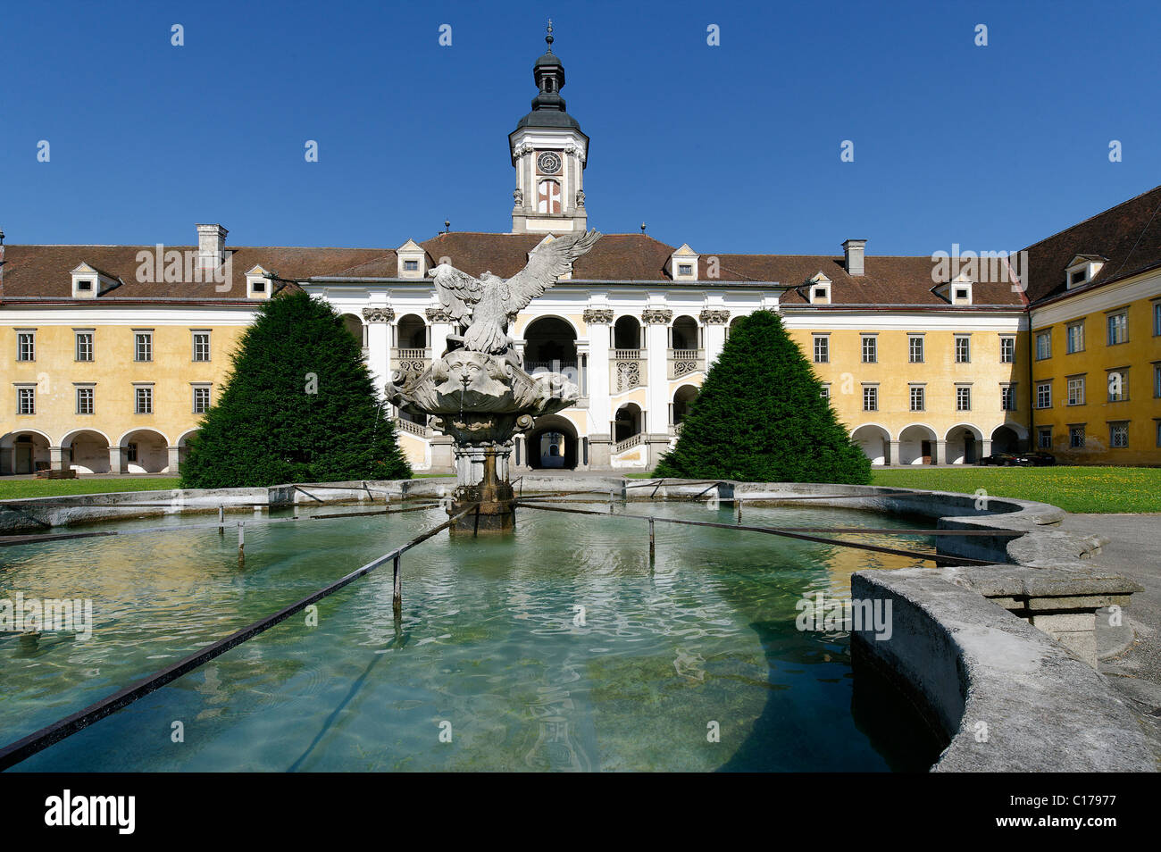 Cloistered courtyard of convent the Augustinian Canons, St Florian ...