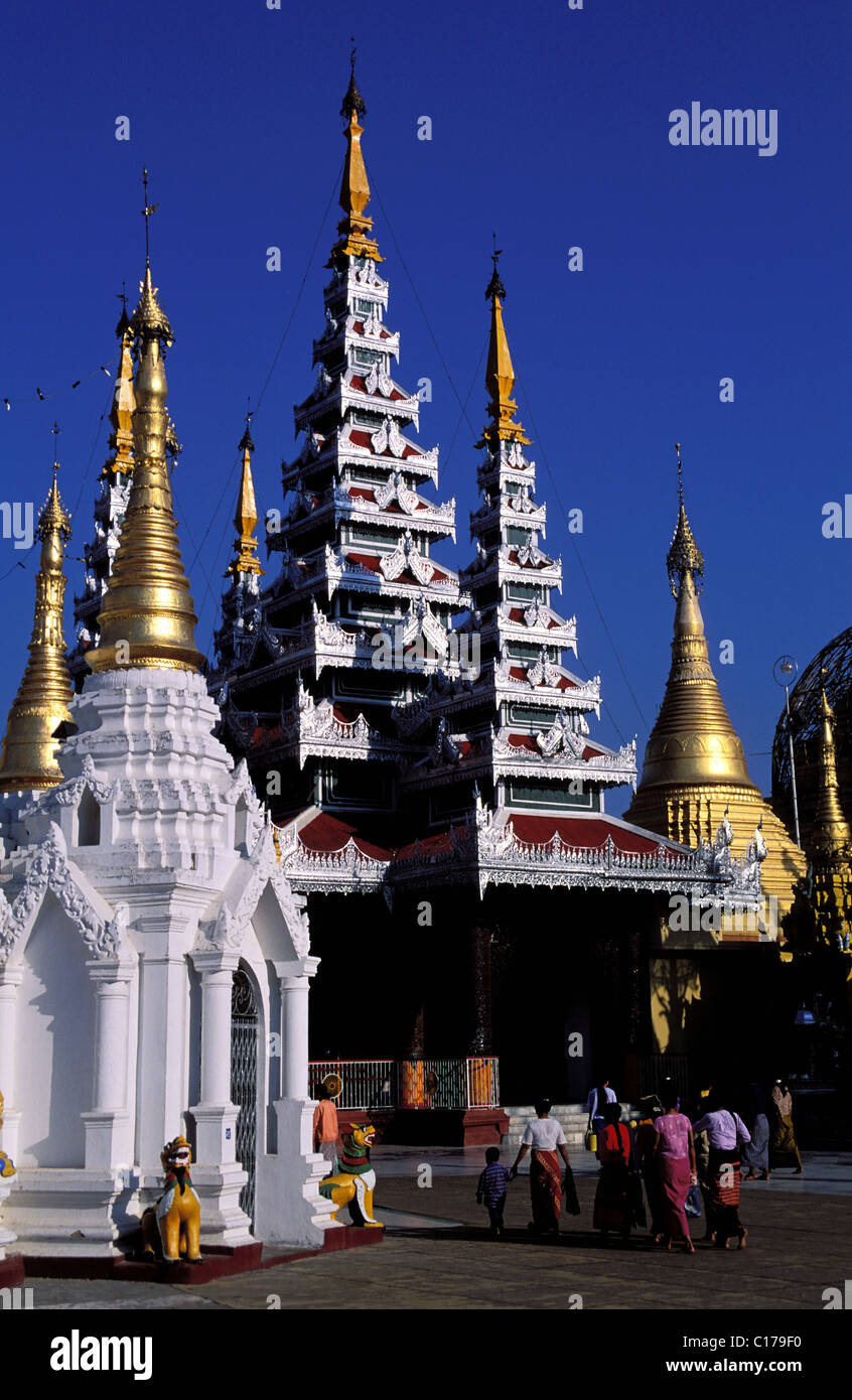 Myanmar (Burma), Yangon Division, Yangon (Rangoon), Shwedagon pagoda ...