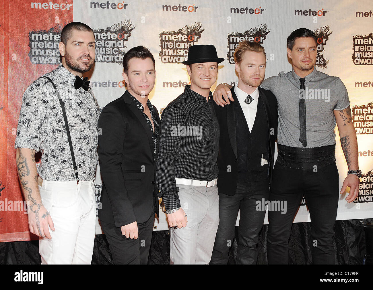 Shane Lynch, Stephen Gately, Mikey Graham, Ronan Keating and Keith ...