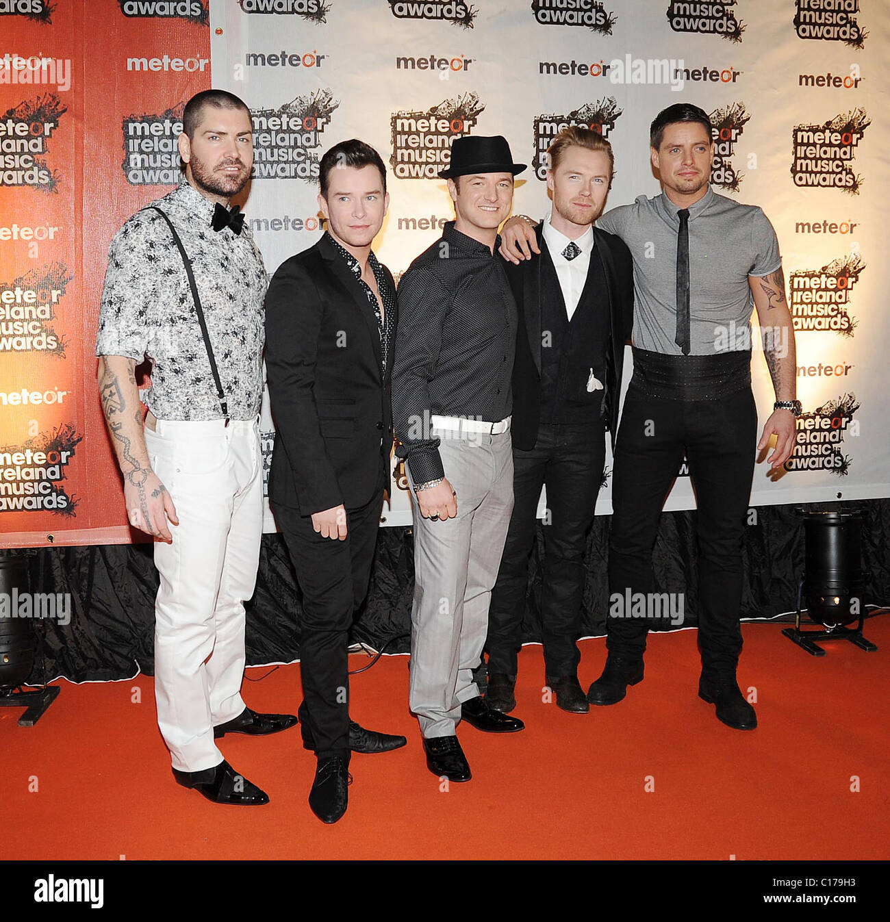 Shane Lynch, Stephen Gately, Mikey Graham, Ronan Keating and Keith ...