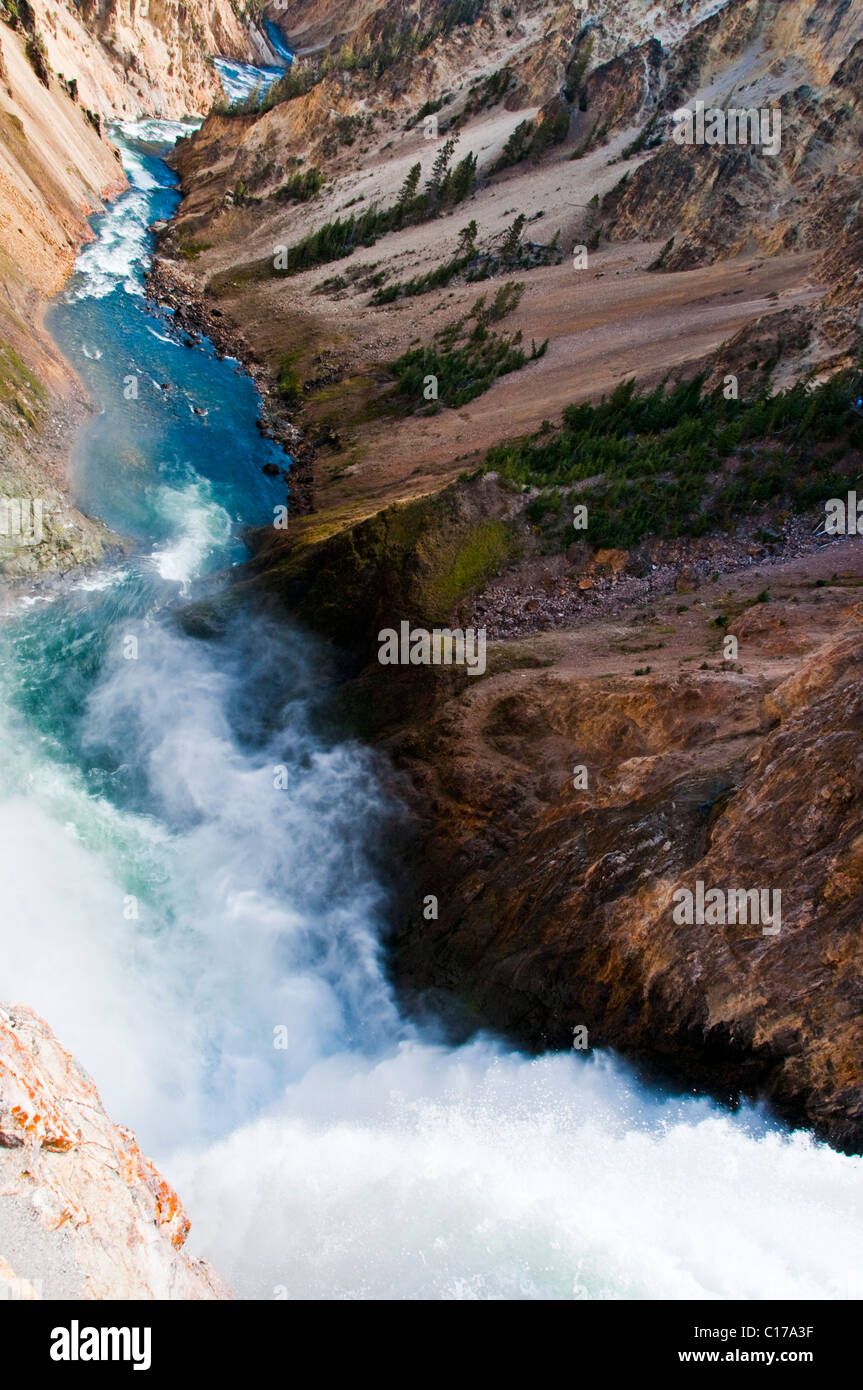 Yellowstone River Canyon,Lower Falls,Artist & Observation Platform,Drop ...