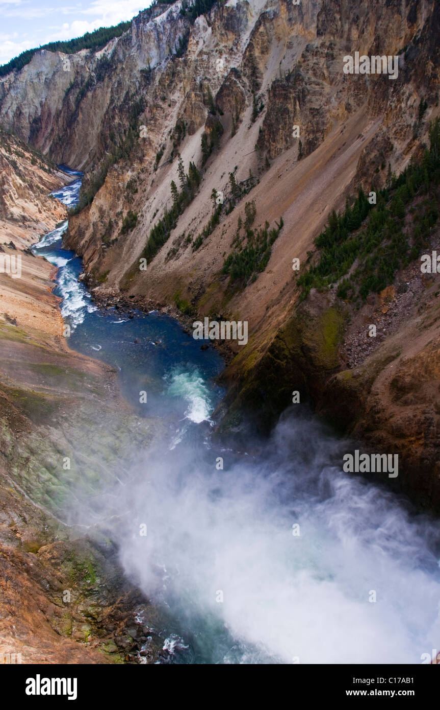 Yellowstone River Canyon,Lower Falls,Artist & Observation Platform,Drop ...