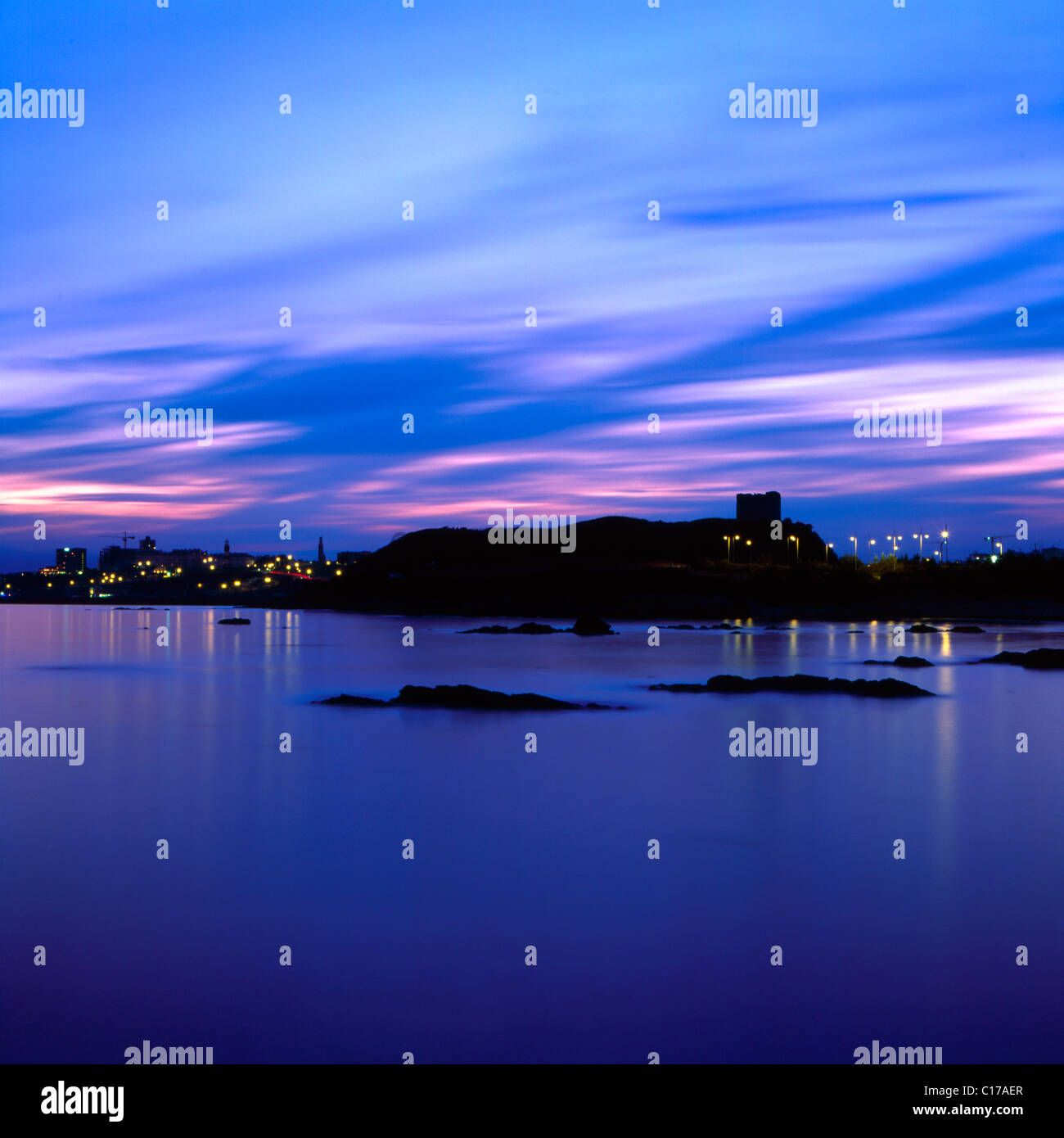 Mount Batten viewed from Jennycliff, Plymouth, Devon, England. A tower ...