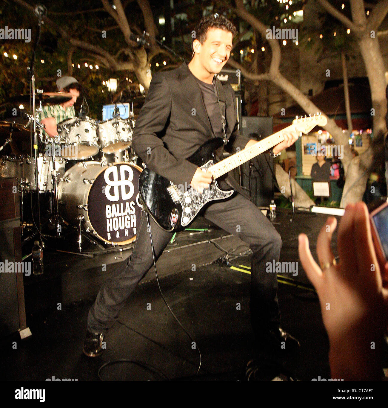 Mark Ballas from the Ballas Hough Band performing at a live gig. The ...