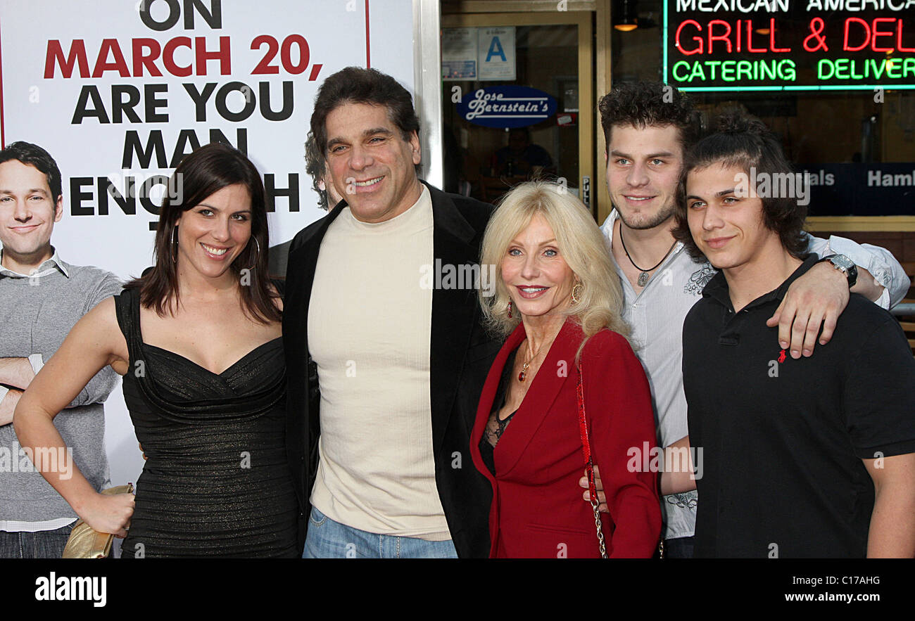 Lou Ferrigno and family attends the Los Angeles Premiere of 'I Love You ...