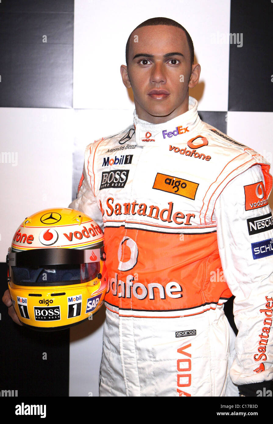 The Lewis Hamilton waxwork is unveiled at Madame Tussauds London ...