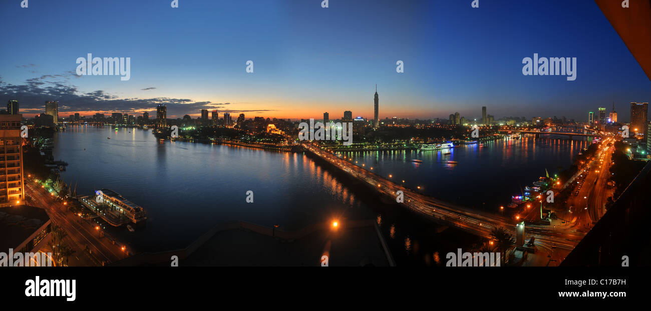 The Nile River as it flows through Egypt's capitol Cairo - the world's ...