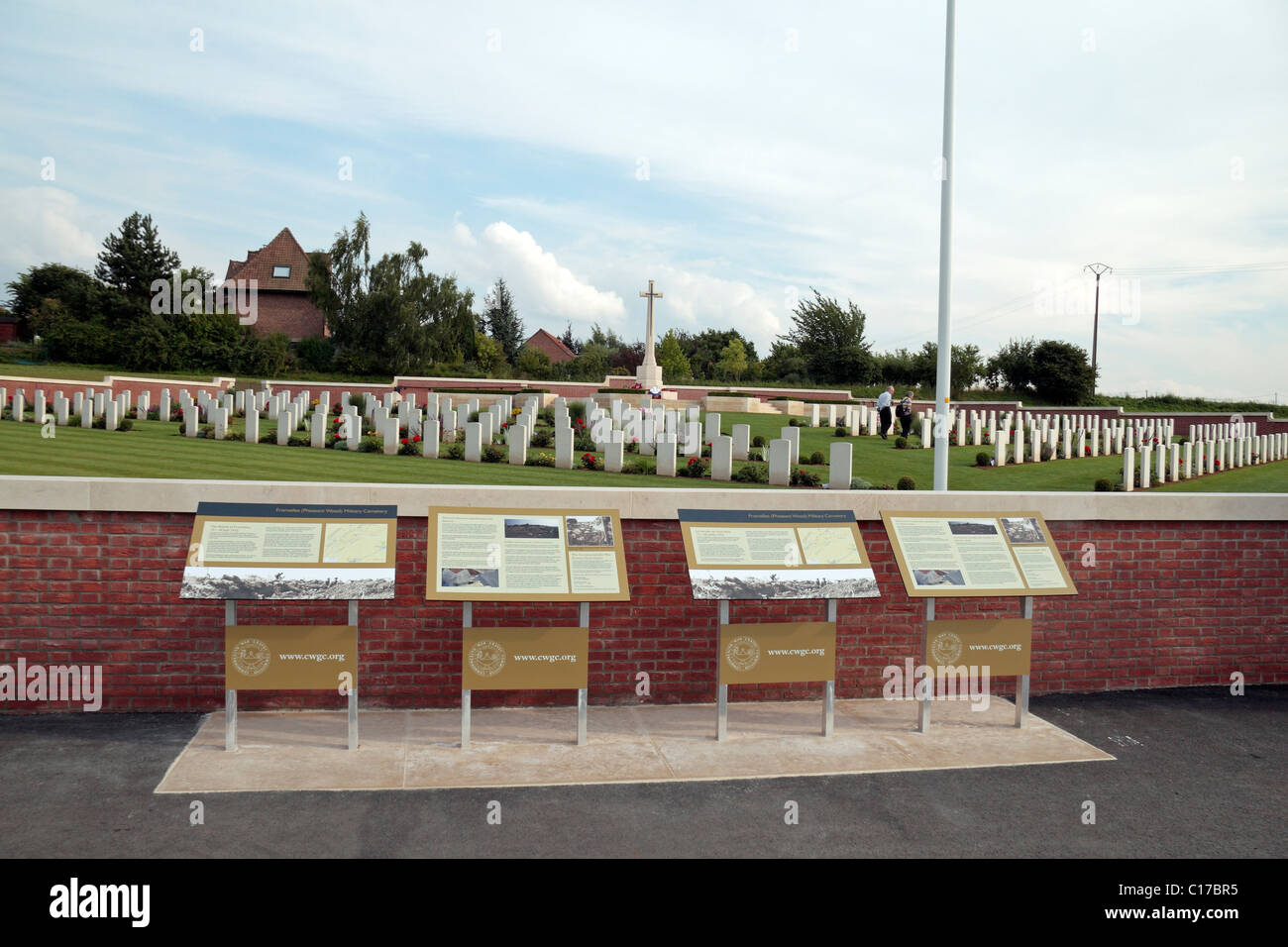 Information plaques at the entrance to the Fromelles (Pheasant Wood ...