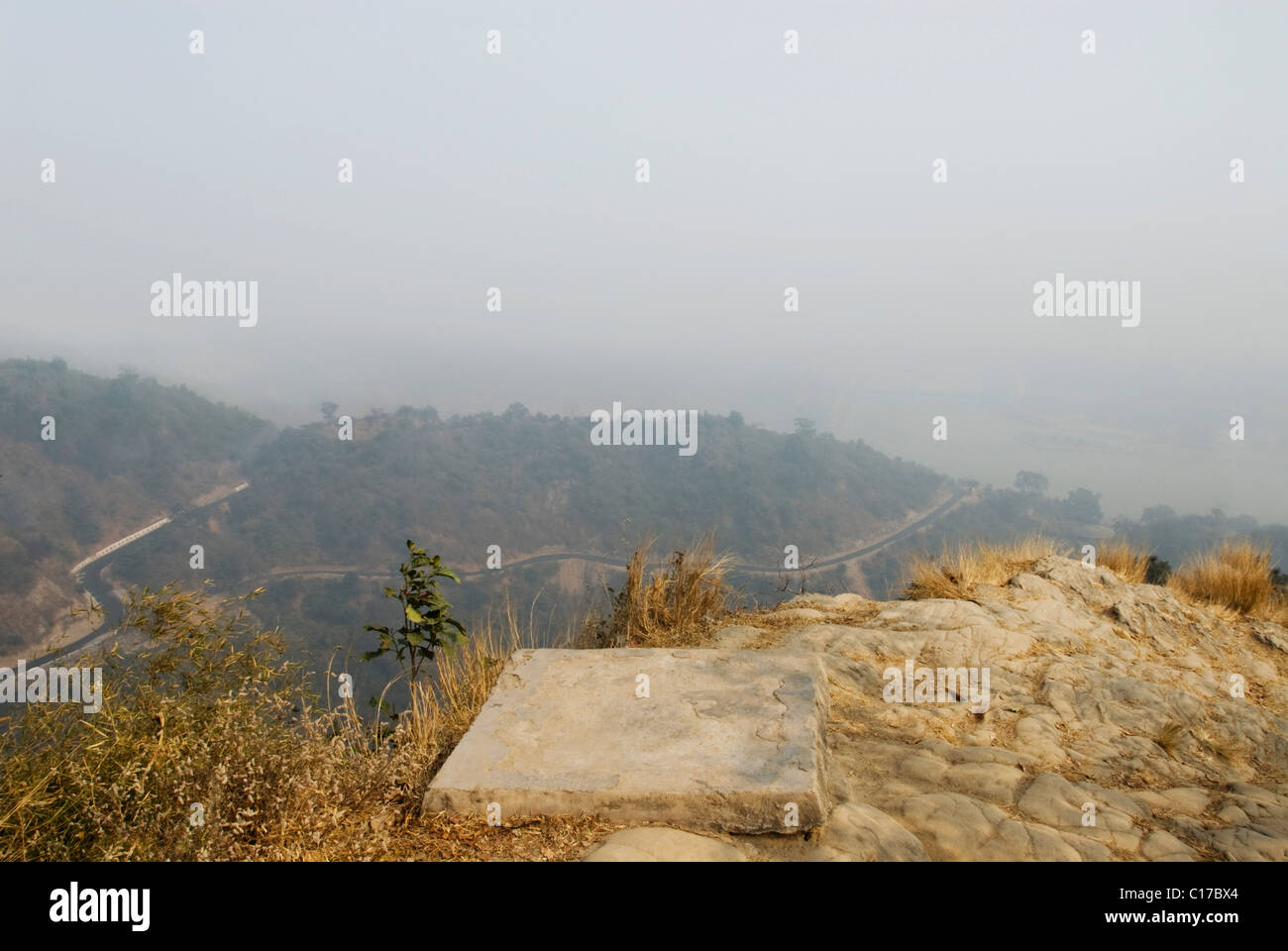 Mountain view from an observation point, Haridwar, Uttarakhand, India ...