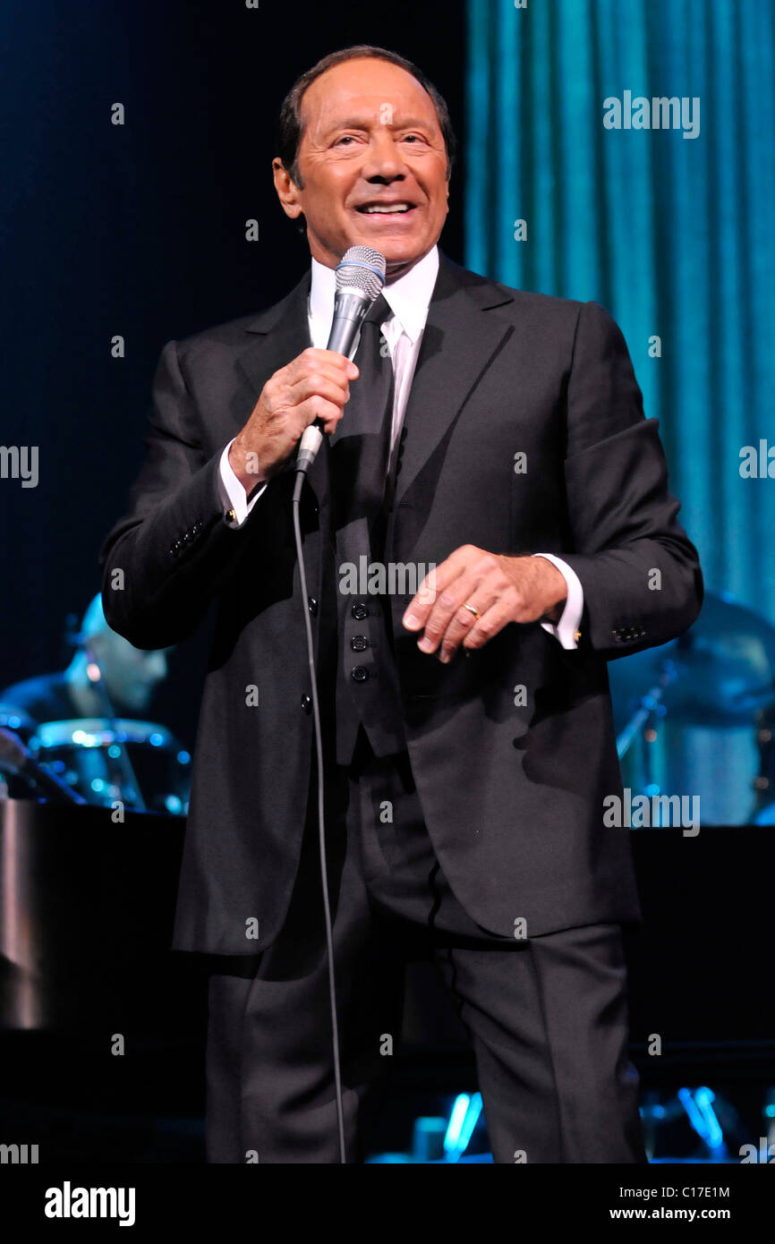 Paul Anka performing live at the Seminole Hard Rock Hotel Hollywood ...
