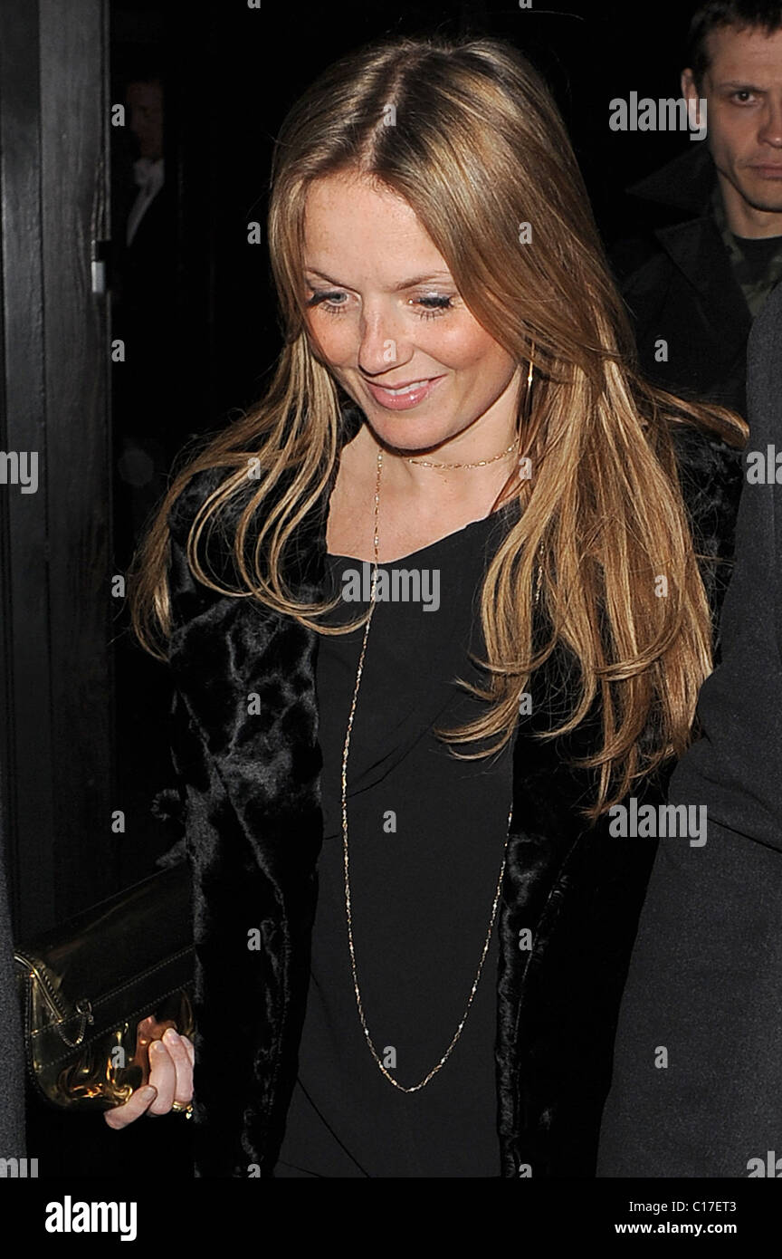 Geri Halliwell leaving Raffles nightclub at 4.30am appearing rather ...