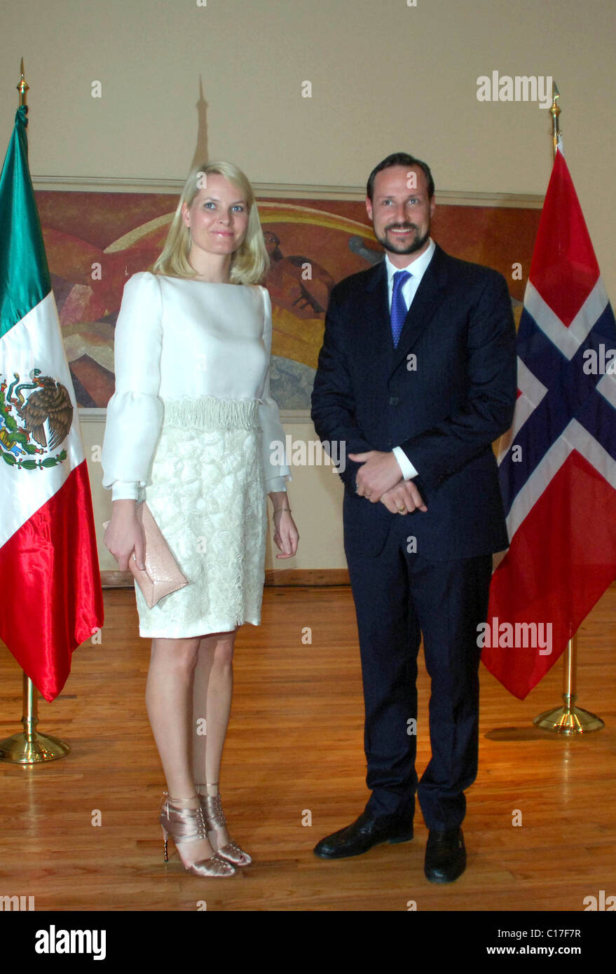 Prince Haakon and Princess Mette-Marit Fidel Herrera Borunda and wife Rosa Borunda de Herrera ...