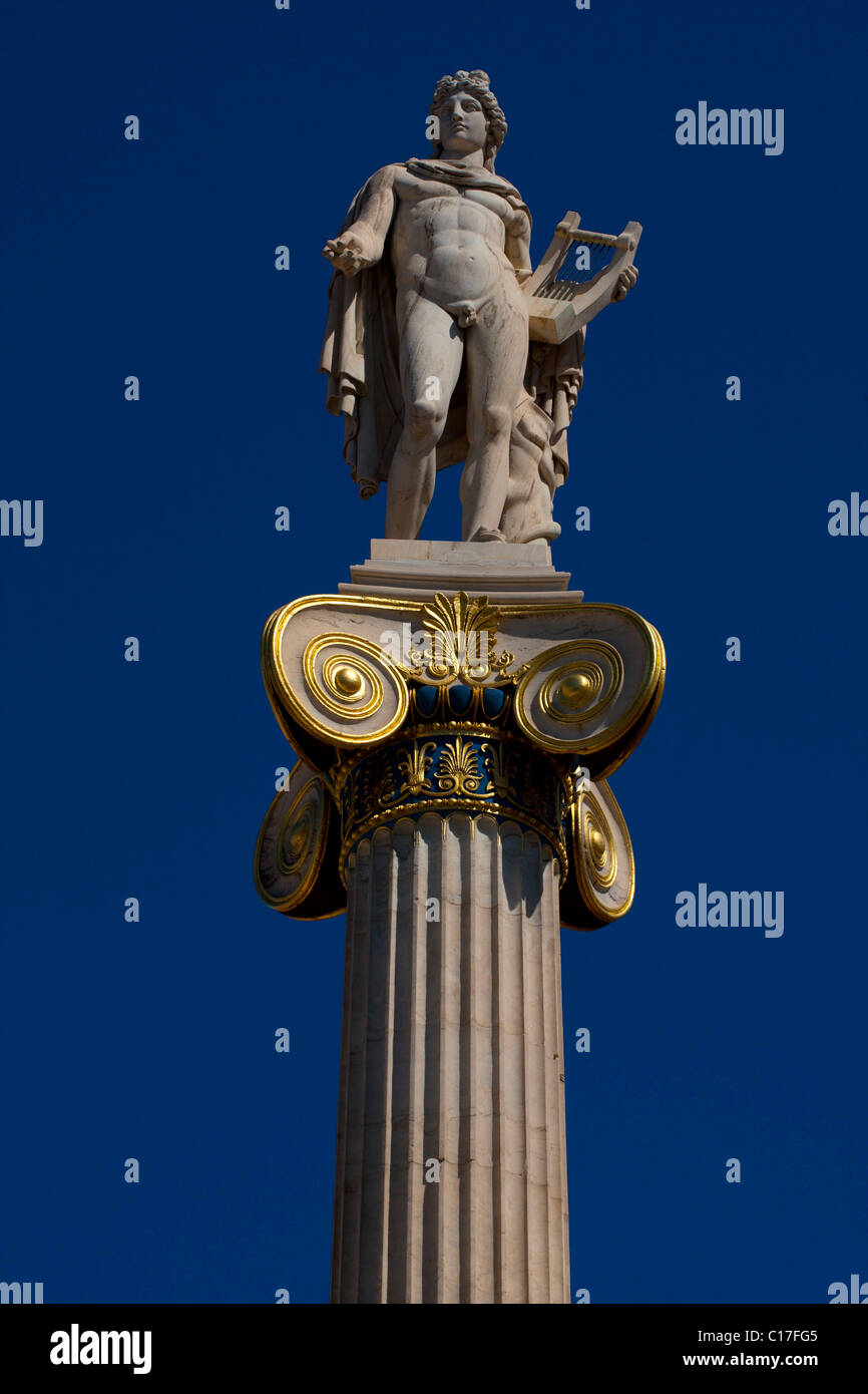 Apollo statue in Athens Stock Photo - Alamy