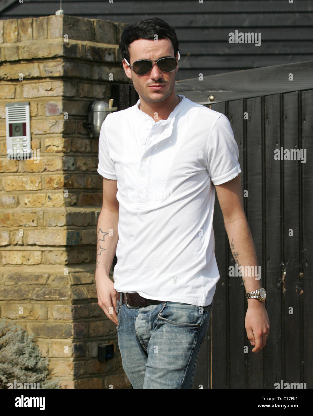 Jack Tweed outside his wife Jade Goody's house. Jade was diagnosed with ...