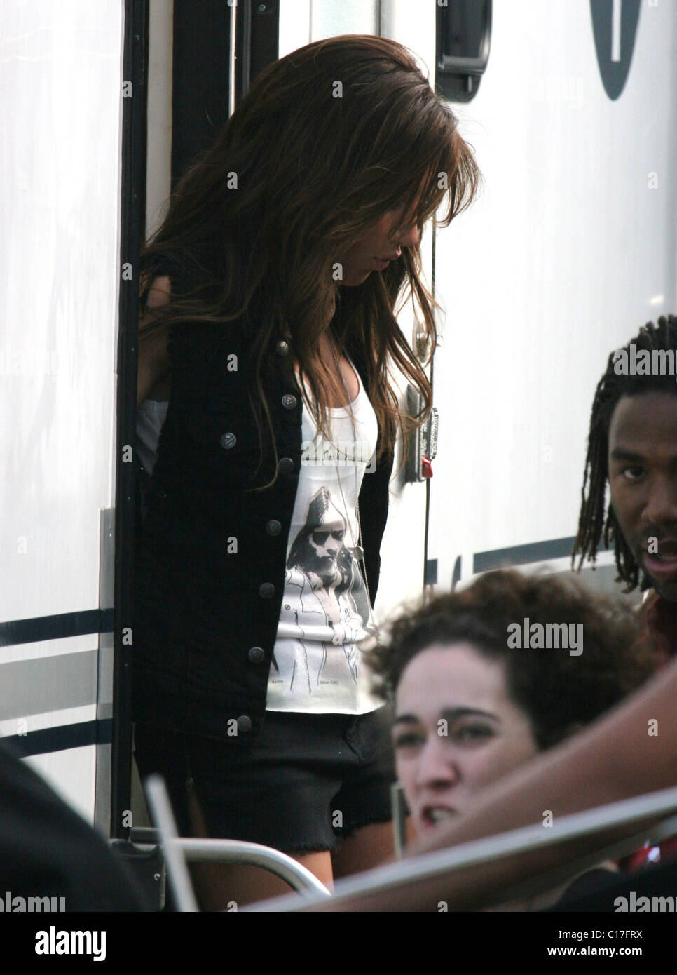 Ashley Tisdale on the set of a video music shoot in Beverly Hills. Los ...