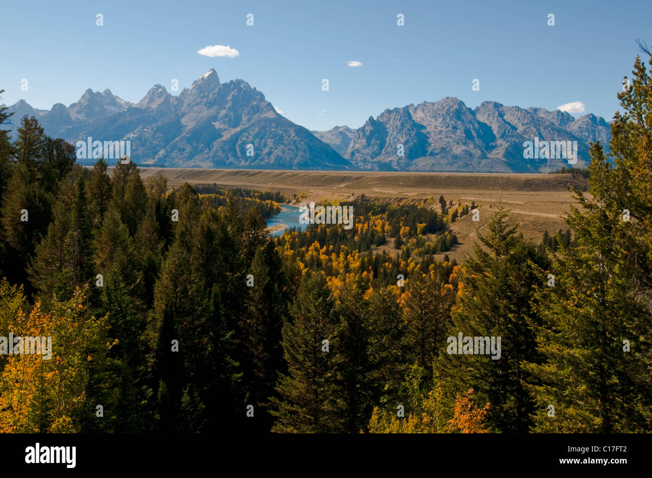 Mormon Row,Snake River,Teton Mountain Range,Mount Moran,Grand Teton ...