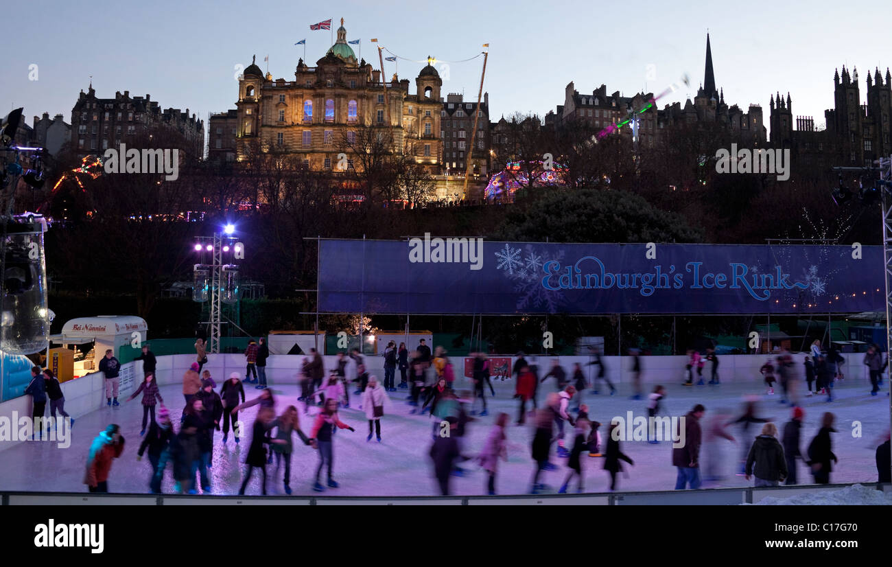 Edinburgh Ice Rink people enjoying skating during Christmas and New ...