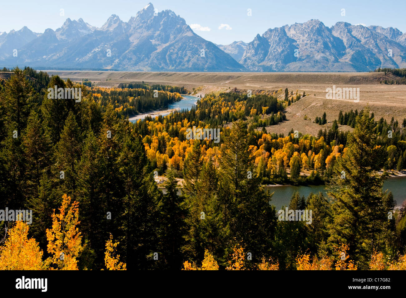 Mormon Row,Snake River,Teton Mountain Range,Mount Moran,Grand Teton ...