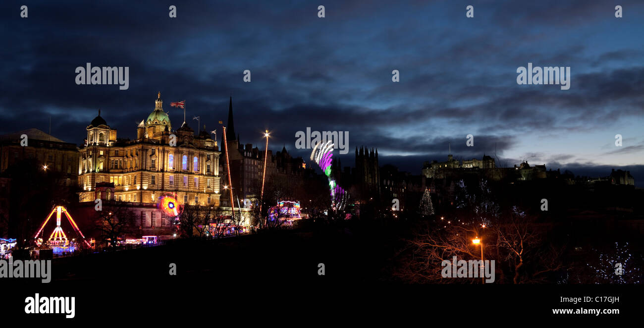 Edinburgh castle christmas lights hi-res stock photography and images ...