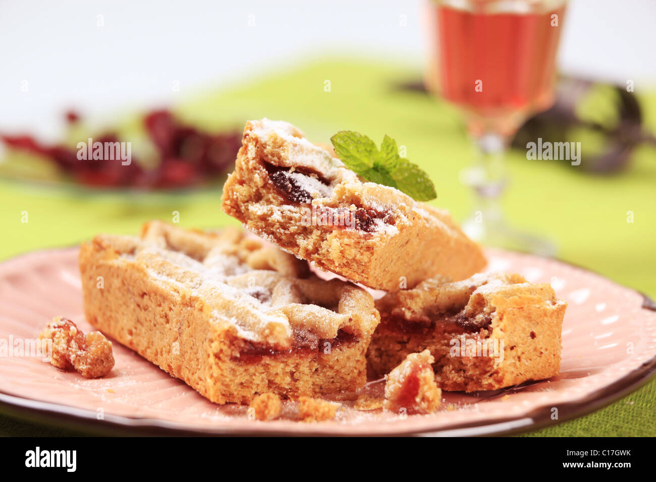 Mini dessert tarts filled with jam Stock Photo - Alamy
