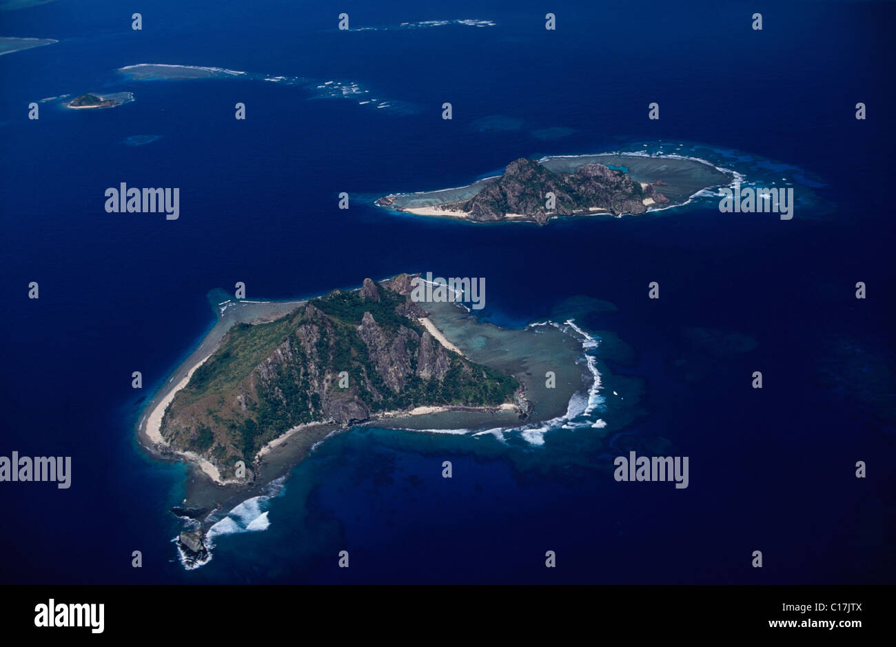 Fiji Islands, Mamanuca Island (aerial view Stock Photo - Alamy